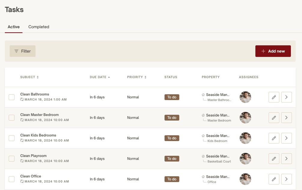 How do I add, edit, duplicate, and delete tasks?