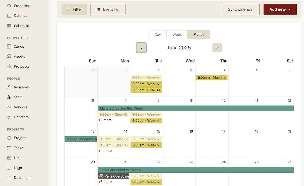 What is the difference between Calendar and Schedule?